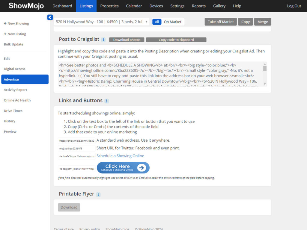 Effortlessly Design Professional Printable Listings Flyers